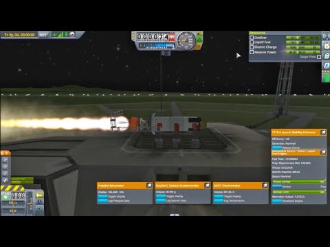 KSP Kerbodyne KR-2L+ "Rhino" Liquid Fuel Engine Test