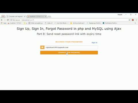 Learn Send reset password link with expiry time in php mysql using phplibrary part 8 - Mind Luster