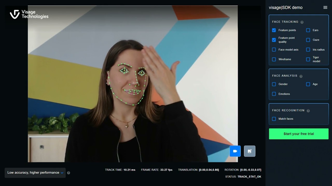 Face tracking, analysis and recognition demo - Visage Technologies