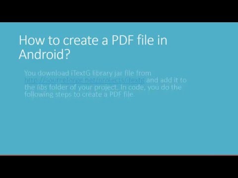android create pdf file
