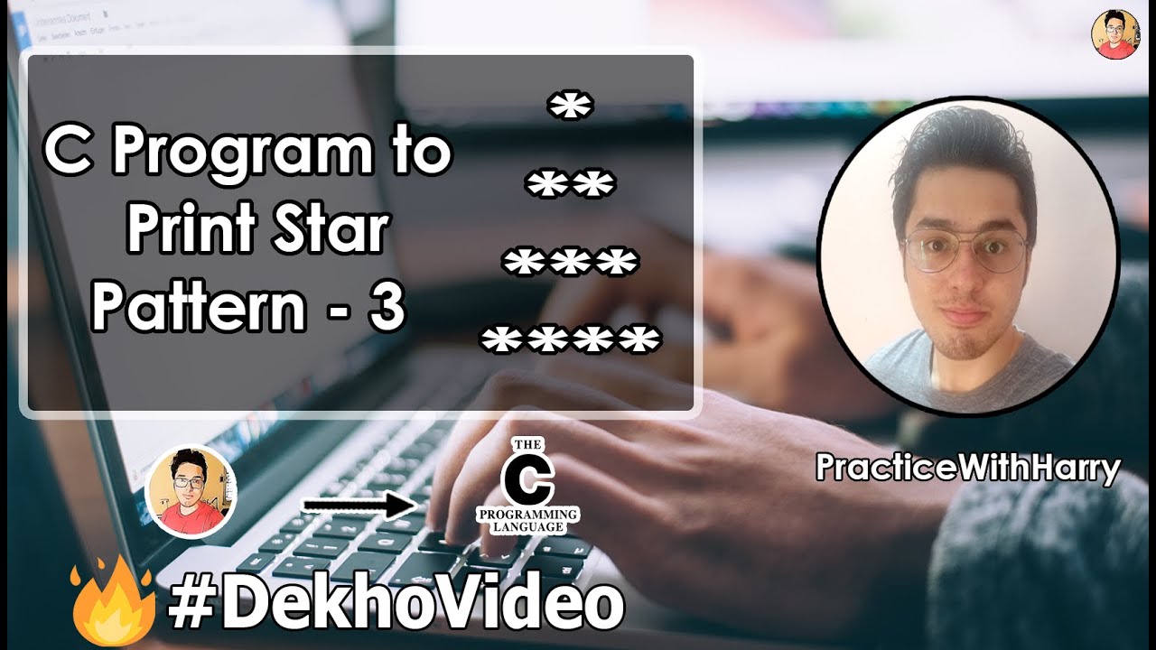C Program To Print Star Pattern - 3