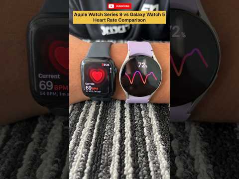 Samsung Galaxy Watch 5 Vs Apple Watch Series 9 Heart Rate Comparison #applewatch #galaxywatch