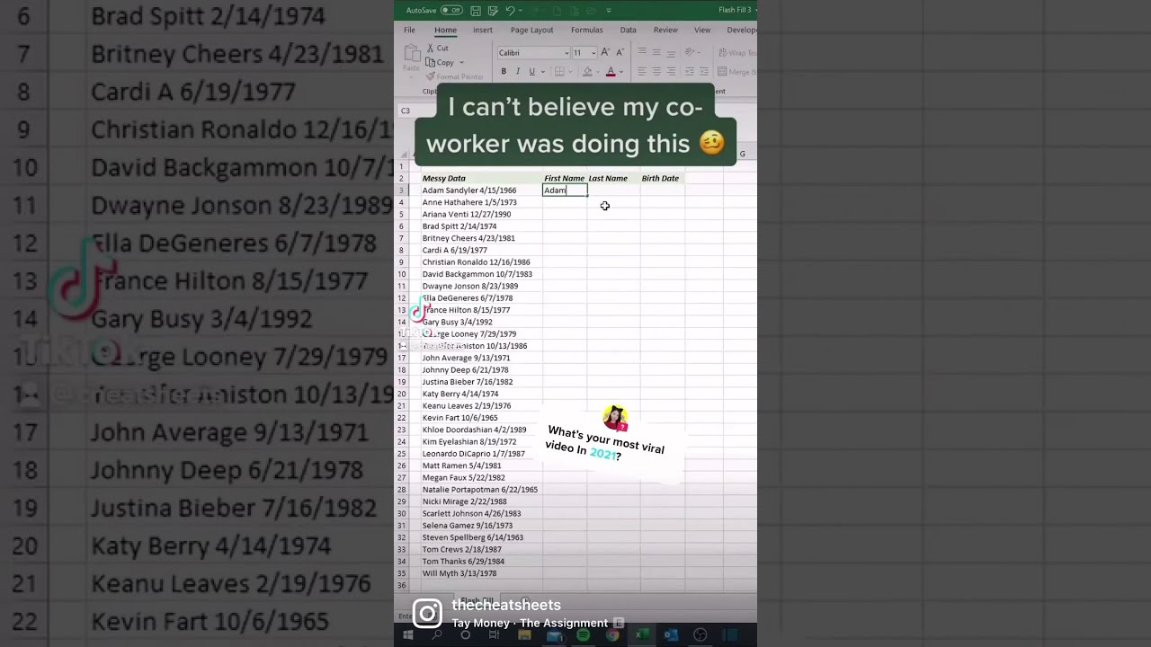 How to use Ctrl + E in Excel