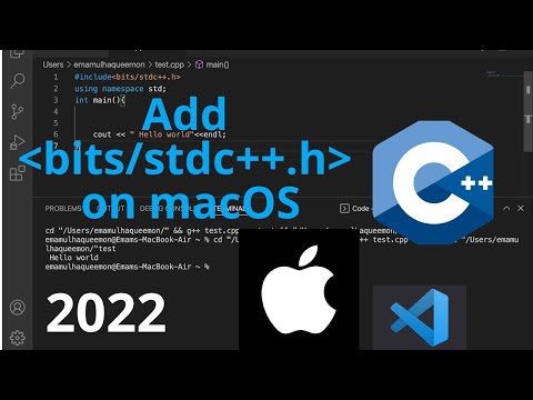 How to add C++ "bits/stdc++.h" header files on macOS( with vs code) 2022