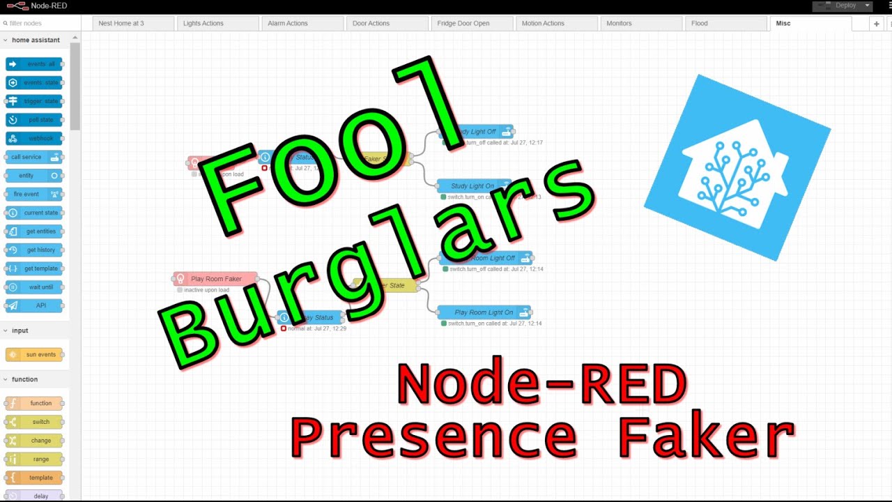 Use Node-RED's presence faker with Home Assistant