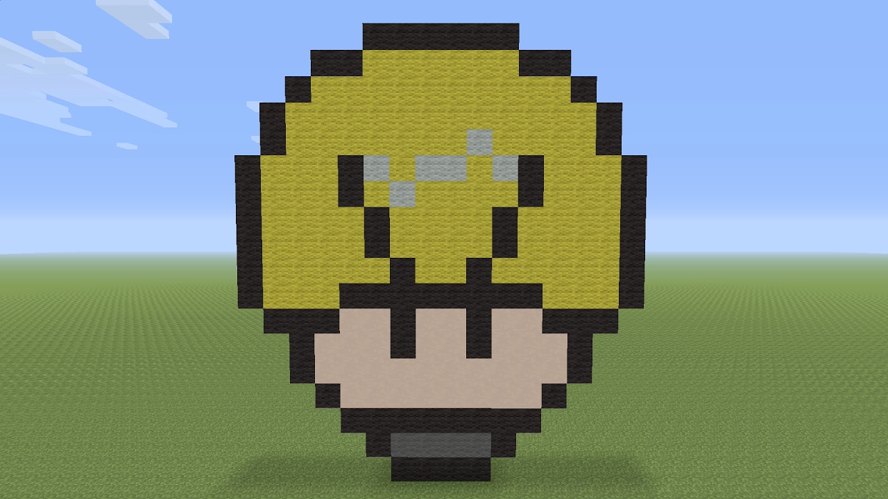 Minecraft Pixel Art - Light Bulb Mushroom