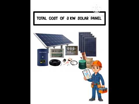 3 kw on grid solar panel system | total cost on grid solar system | #shorts #solarenergy #solar