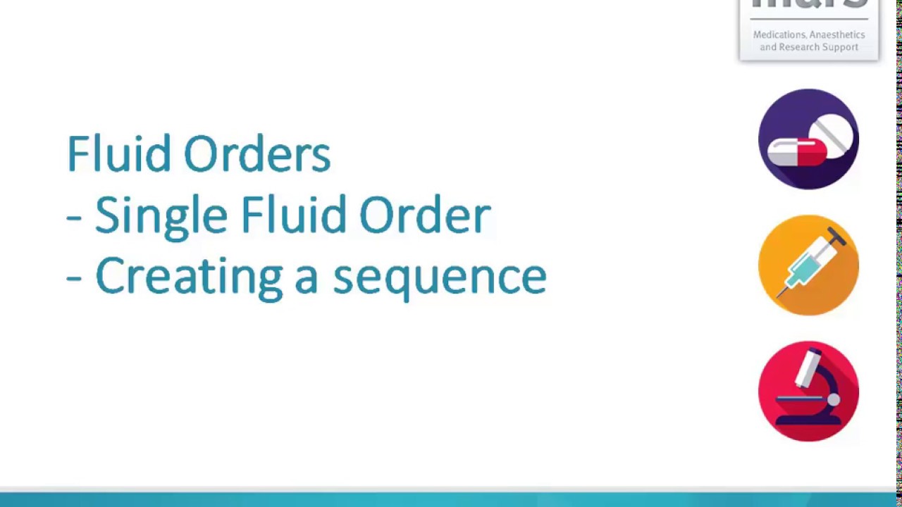 Fluid Orders - Fluid Sequence