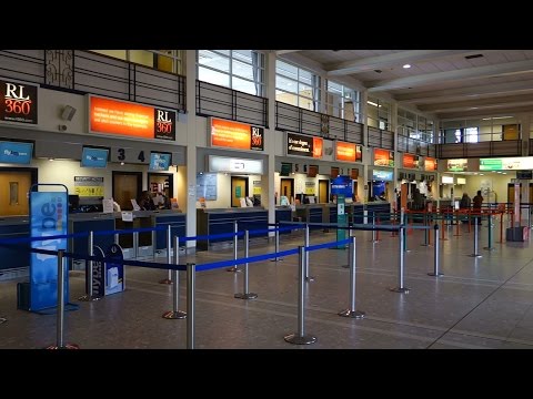 (HD) Isle of Man Airport Check-in area and airline counters