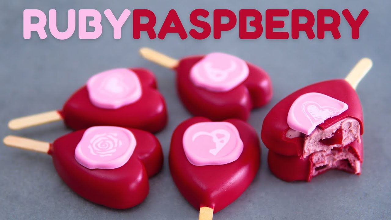 Delicious RUBY RASPBERRY CHOCOLATE hearts | CAKE O'CLOCK