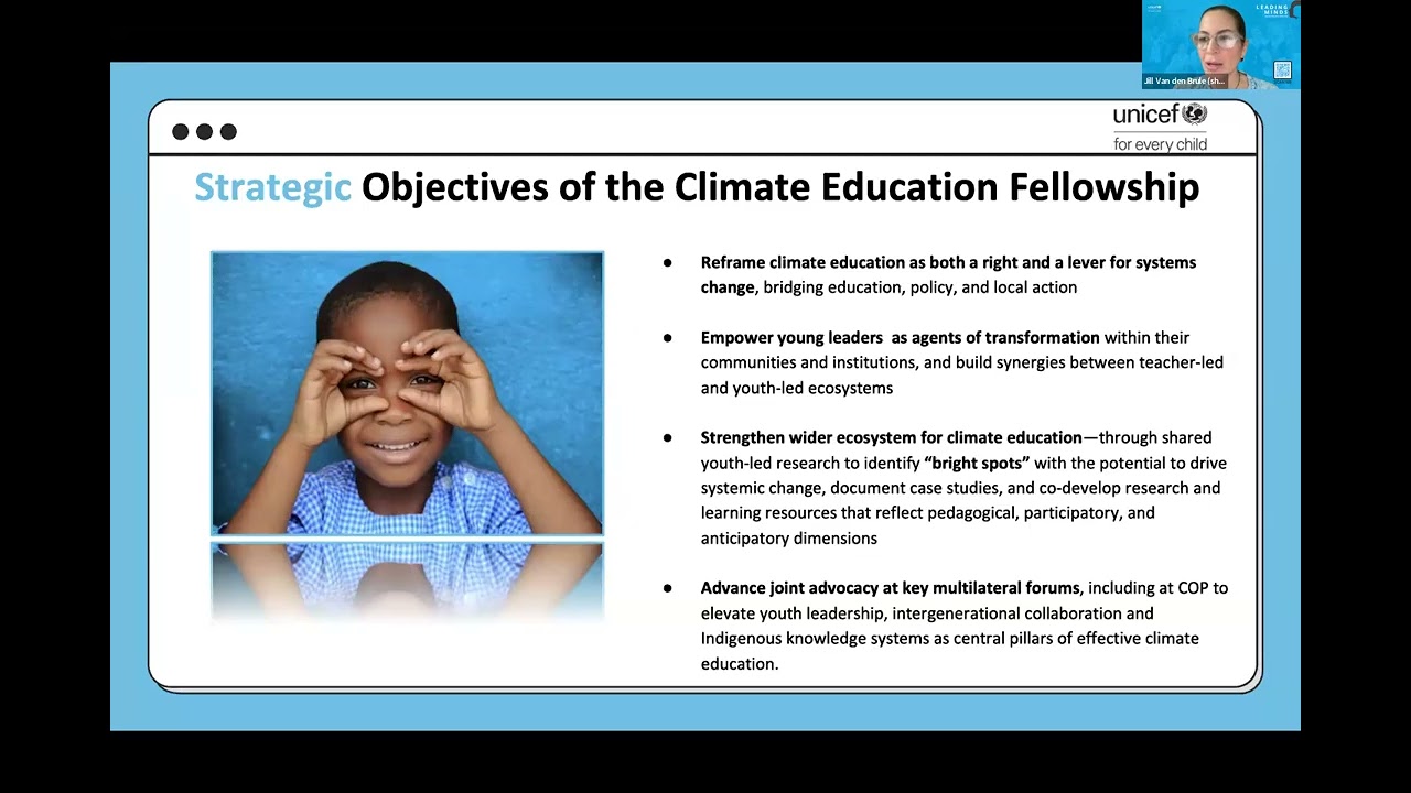 Your questions about UNICEF’s Climate Education Fellowship, answered