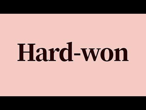 Hard-won Meaning and Pronunciation