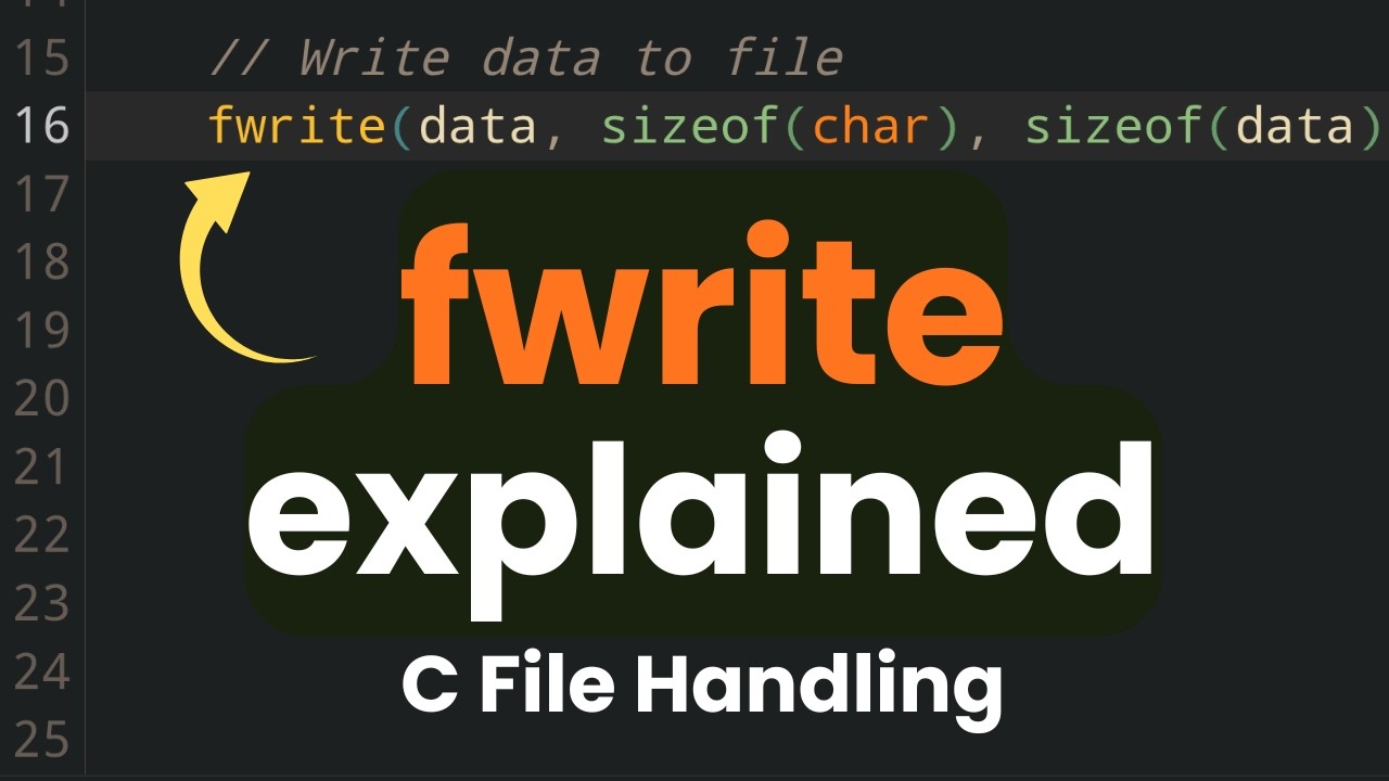 C fwrite Function Explained | Writing Binary Files in C Programming (Beginner Tutorial)