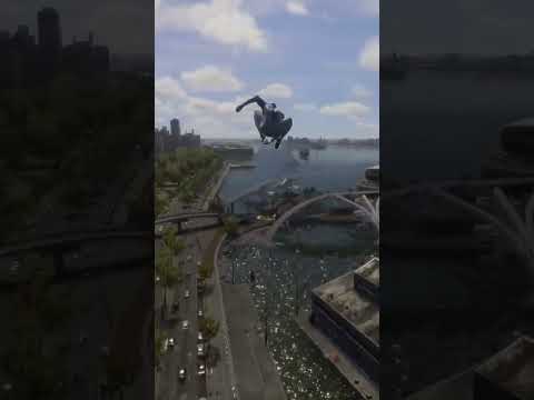 Marvel's Spider-Man 2 Peter Parker symbiote suit swing#spiderman #gaming #viral #gameplay #shorts