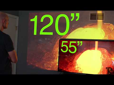 $500 PROJECTOR vs TV for Living Room — Daytime viewing NO SCREEN