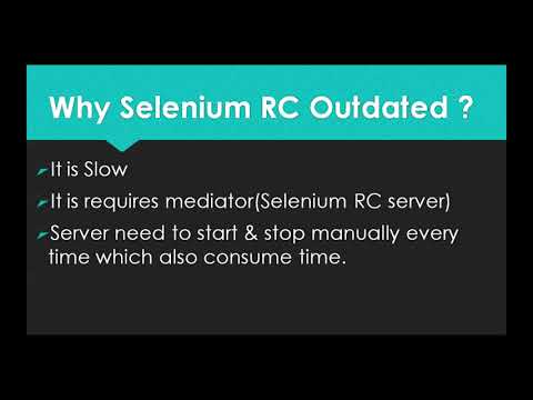 Why Selenium RC outdated ?