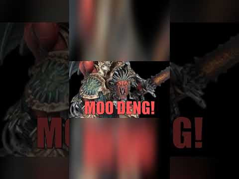 Warhammer 40k Meme Dub: Wholesome Tiny Khorne Daemon Summons Moo Deng The Champion of Khorne