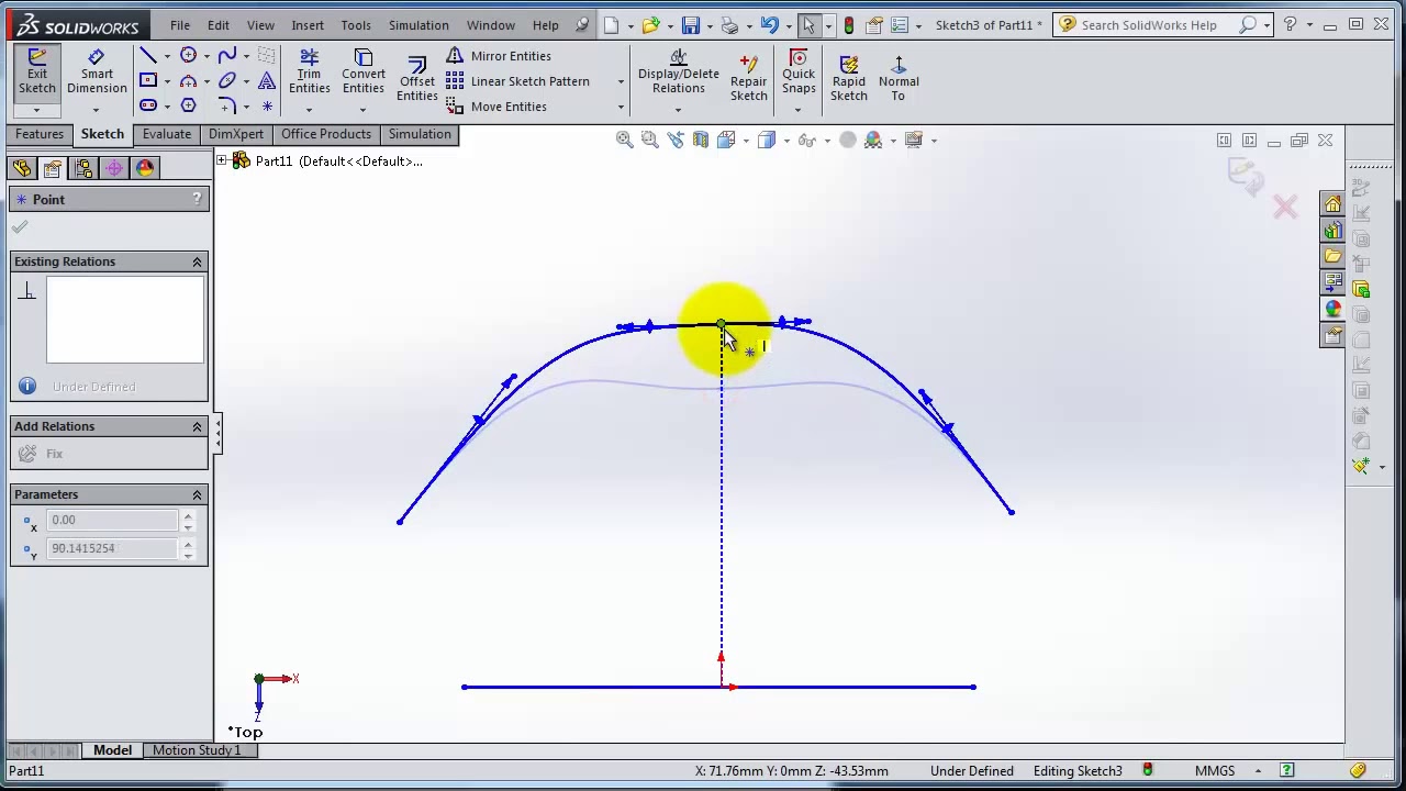 SolidWorks Tutorial 9  Spline, Types, using and dimensioning