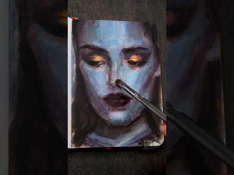 I painted a portrait with limited color palette 🎨