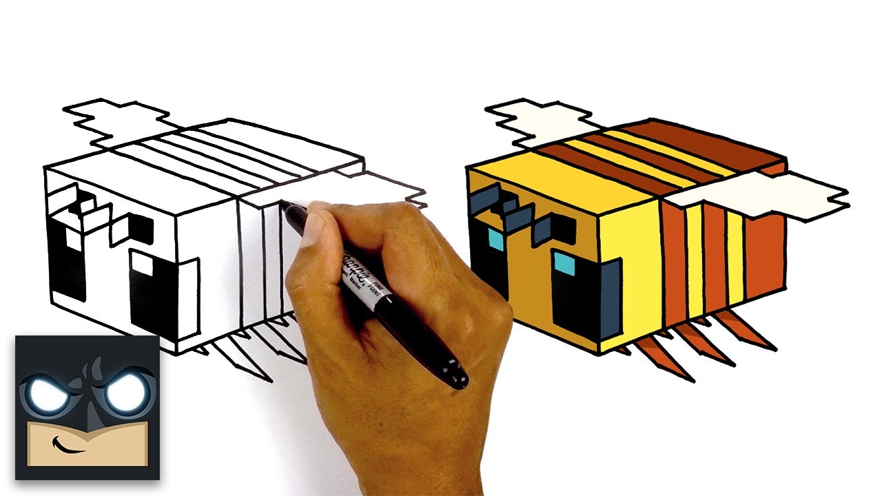 Minecraft | How To Draw Minecraft Bee | Step By Step Tutorial