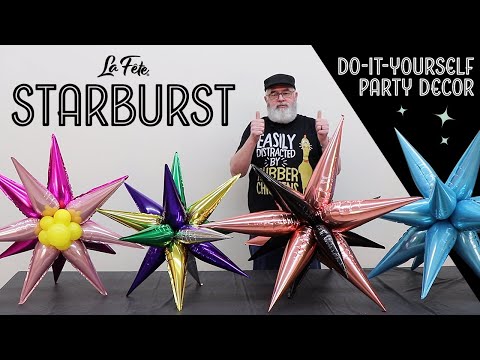 LaFete® Starburst Foil Balloons - How To Use & Decorating Ideas - Air-Filled Decor