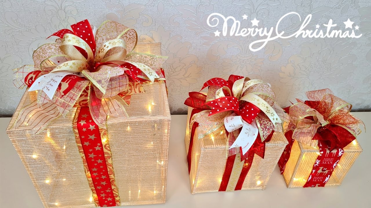 Christmas Gift Boxes step by step