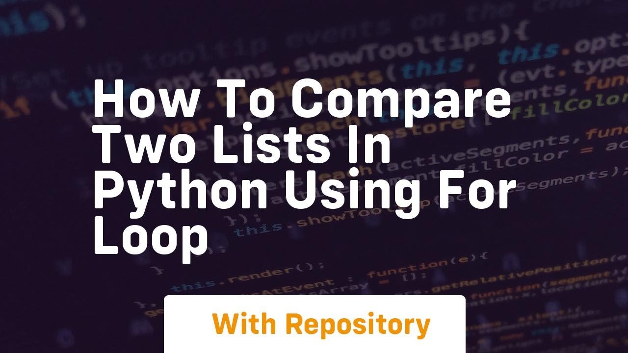 how to compare two lists in python using for loop