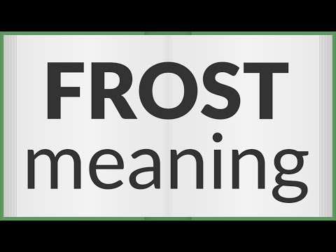 Frost | meaning of Frost