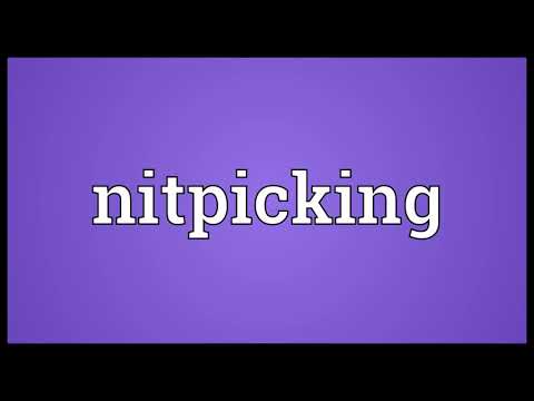 Nitpicking Meaning