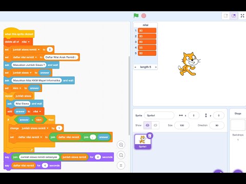 Scratch : Hitung KKM | Informatika Kelas 9
