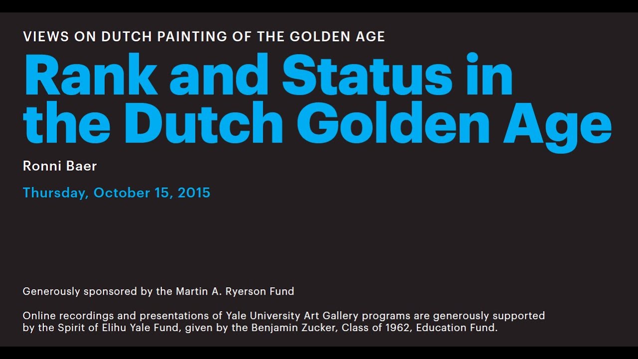 Rank and Status in the Dutch Golden Age