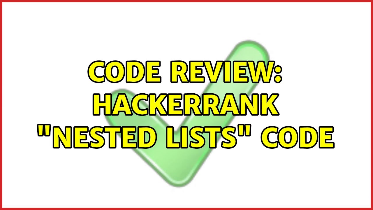 Code Review: HackerRank 