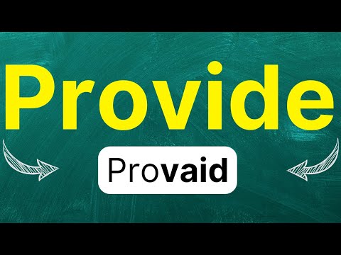 Cómo pronunciar: 'Provide' 'Proveer' 'Ofrecer' 'Suministrar' en inglés Americano con ejemplos.