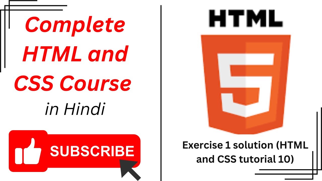 Exercise 1 solution (HTML and CSS tutorial 10)