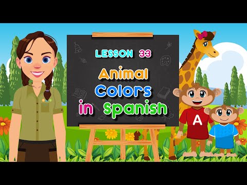Spanish for Kids - Color the Animals | Spanish Safari Show Lesson 33