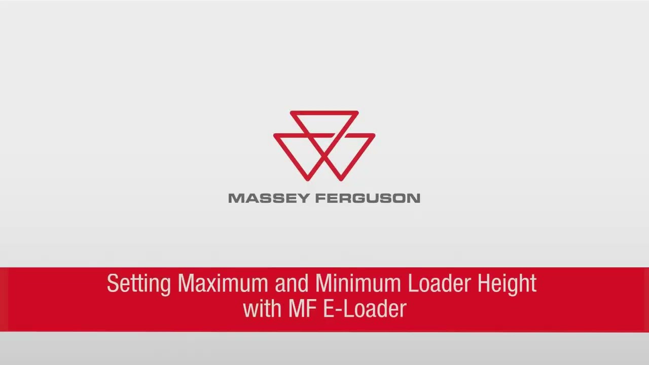 Setting Loader Heights on a Massey Ferguson E-Loader