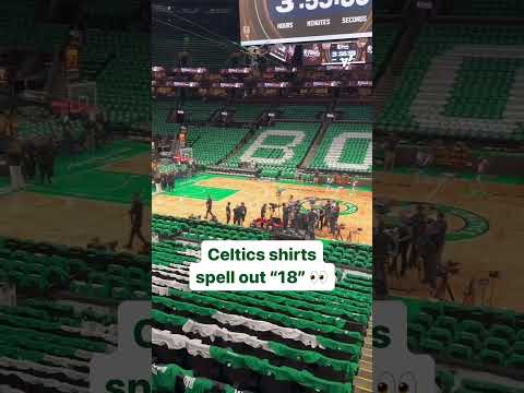 Celtics shirts spell out "18" at the Garden for Game 1 #NBAFinals | Yahoo Sports