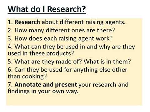 Year 9 Raising Agents Investigation
