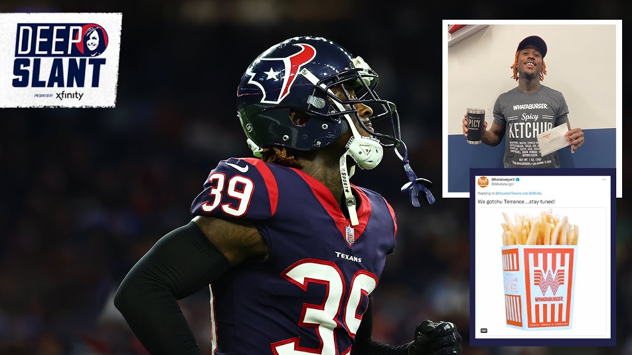 Terrance Mitchell shoots his shot for a Whataburger fry deal 🍟 | Texans Deep Slant