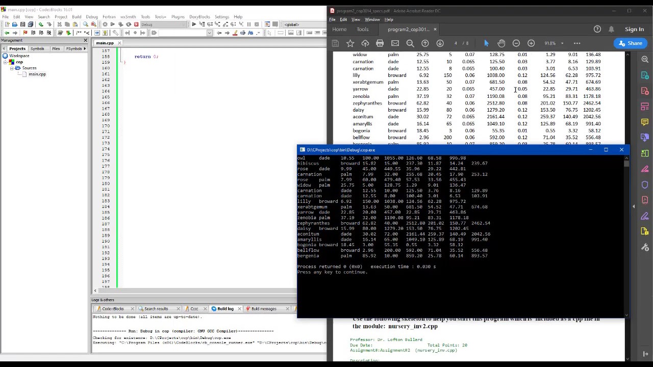 [SOLVED] Program 2 - COP 3014