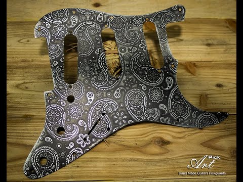 Stratocaster Pickguard PAISLEY Medium - Aged Relic | Reverb