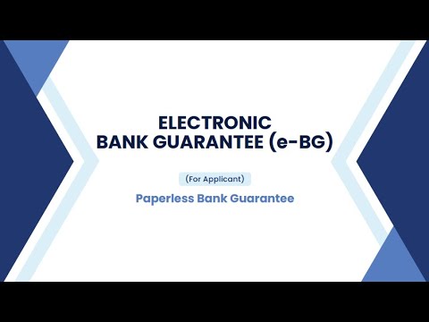 Electronic Bank Guarantee (e-BG) | Applicant | English