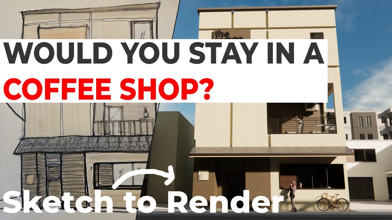 Architect Designs a Seattle Coffee Shop Airbnb | Sketch to Render