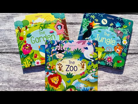 Usborne Board Book Pack- The Jungle, The Garden, The Zoo