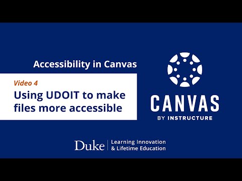 Using UDOIT to make files more accessible