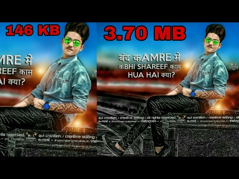 How to convert your photo from KB to MB ? Picsart editing