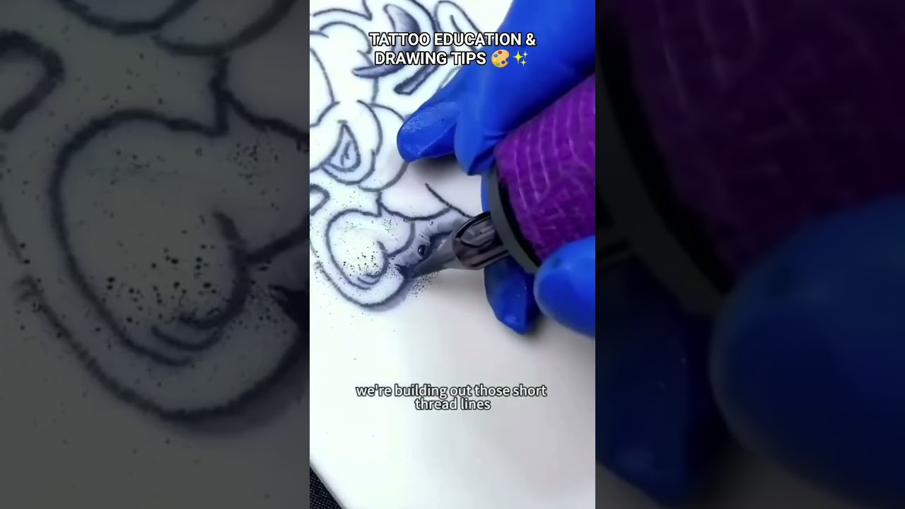 How to Create Embroidery Tattoos (Stitches Effect) 🧵🪡 #tattoo #tattooartist #art #tattoos #shorts