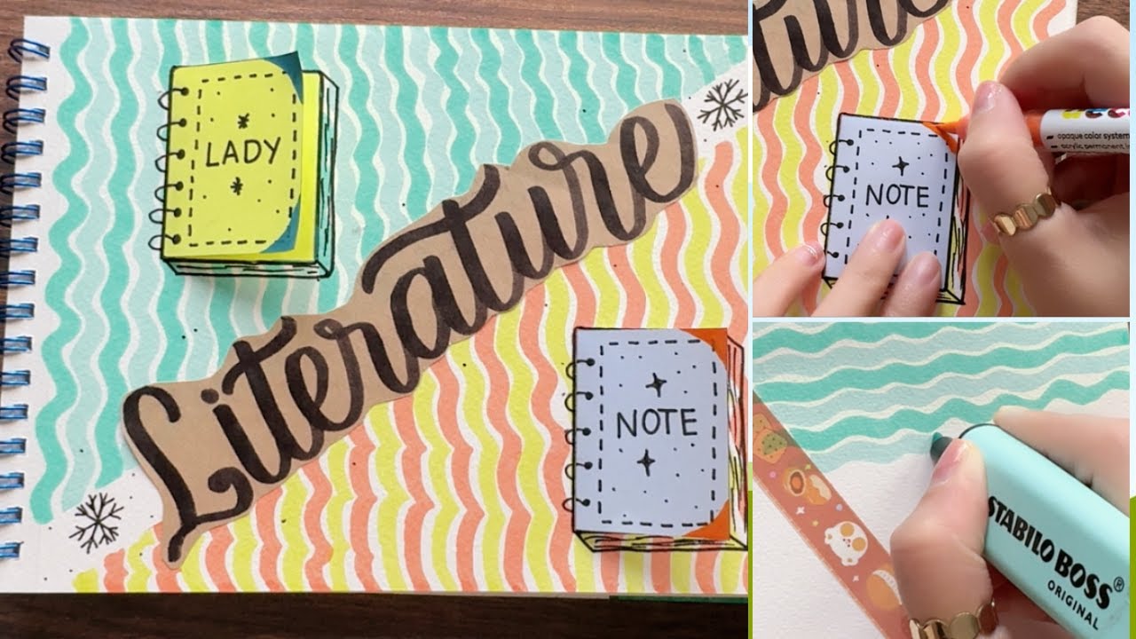 DIY Easy Assignment Front Page Design - Literature | Notebook Cover Design | NhuanDaoCalligraphy
