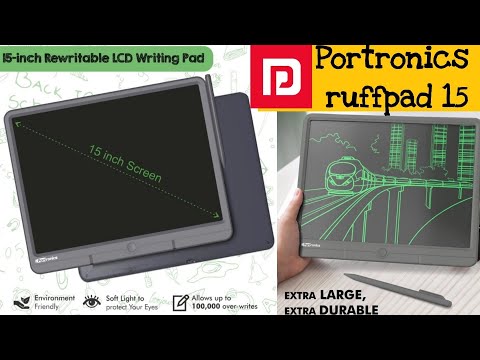 portronics ruffpad 15 unboxing & review| re-writable LCD writing pad| e-writing pad