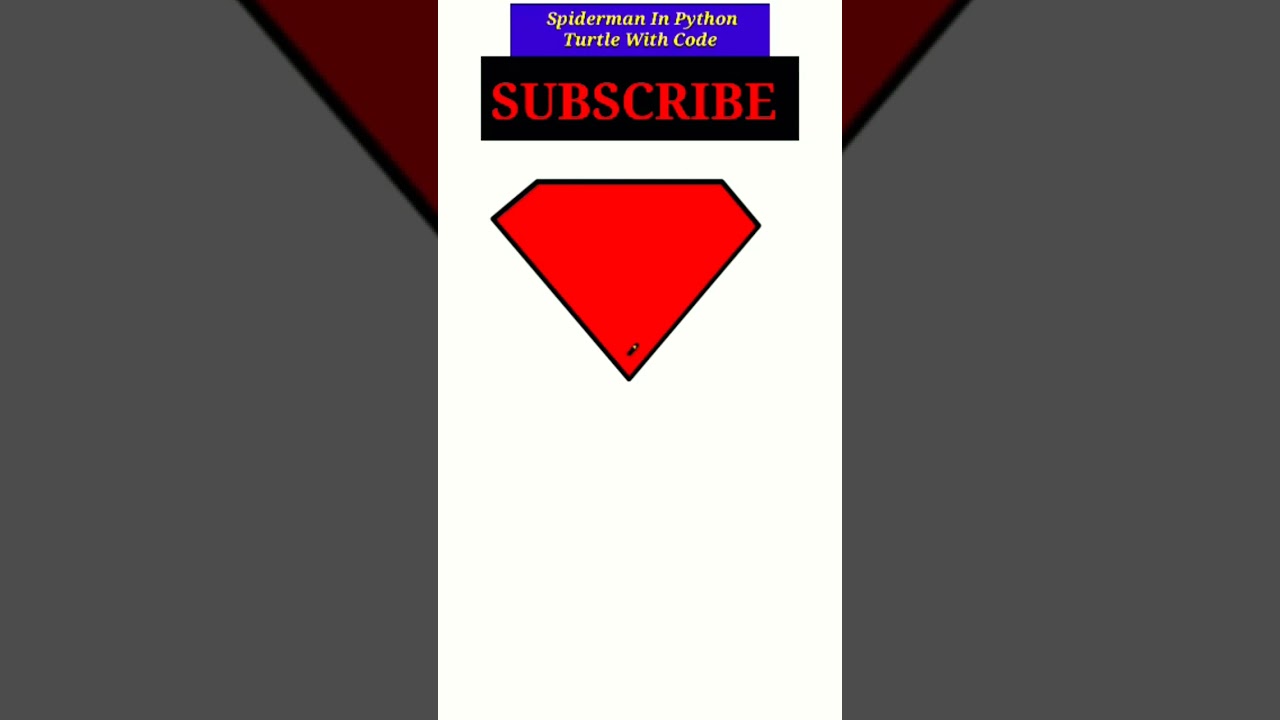 Create a Spiderman Using Python Coding |Draw Spiderman In Python Turtle With Code|#shorts #short